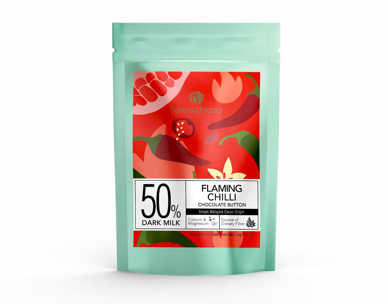50% Dark Milk Chilli Praline Chocolate Buttons – Benns Ethicoa
