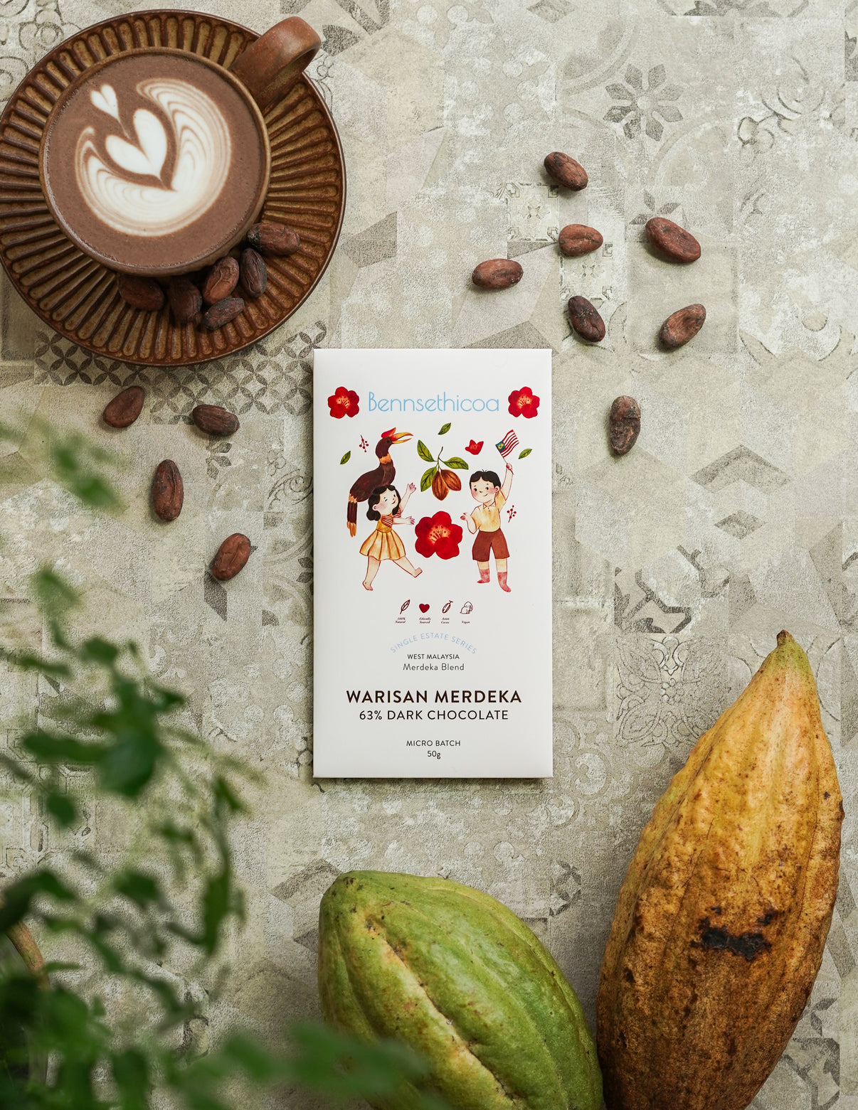 WARISAN MERDEKA 63% Merdeka Blend Dark Chocolate – Benns Ethicoa